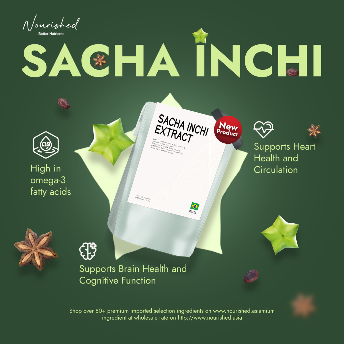 Nourished Sacha Inchi Extract | Vitamins, Supplements, Premium Health ...