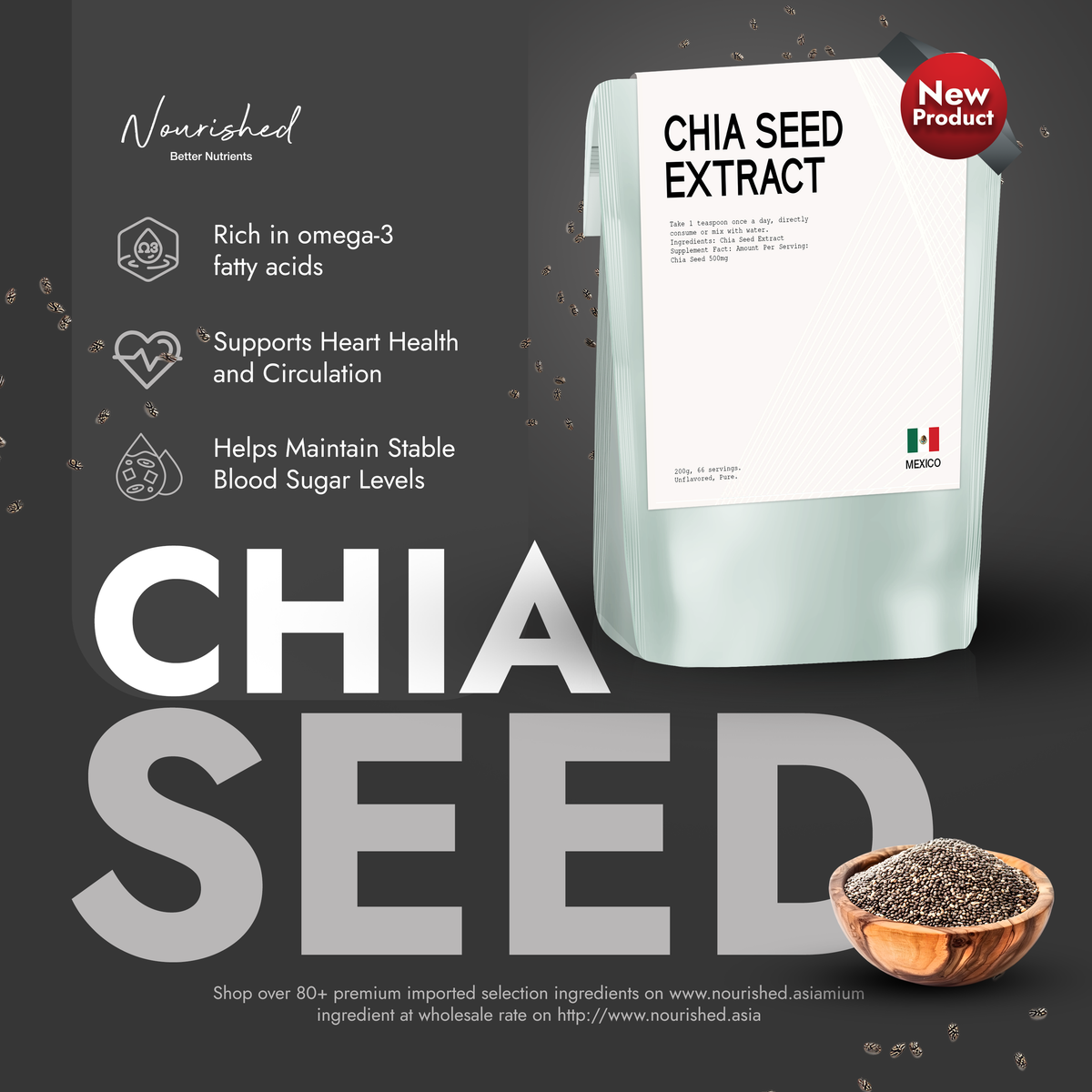 Nourished Chia Seed Extract | Vitamins, Supplements, Premium Health ...